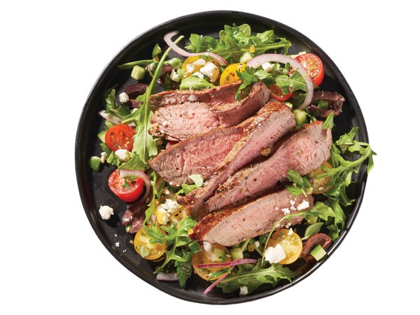 Grilled Steak With Greek Salad Hy Vee